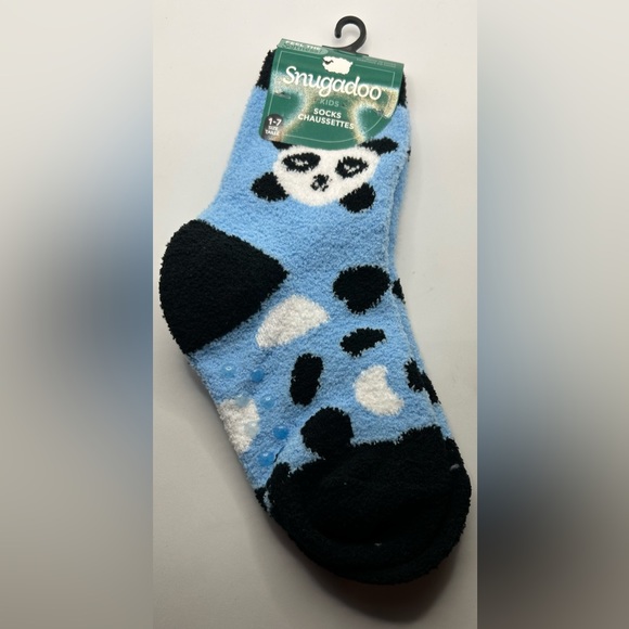 Snugadoo | Accessories | 52 Kids Cozy Blue Panda Socks With Grippers ...